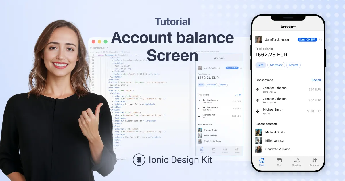 How to create an Account balance dashboard screen