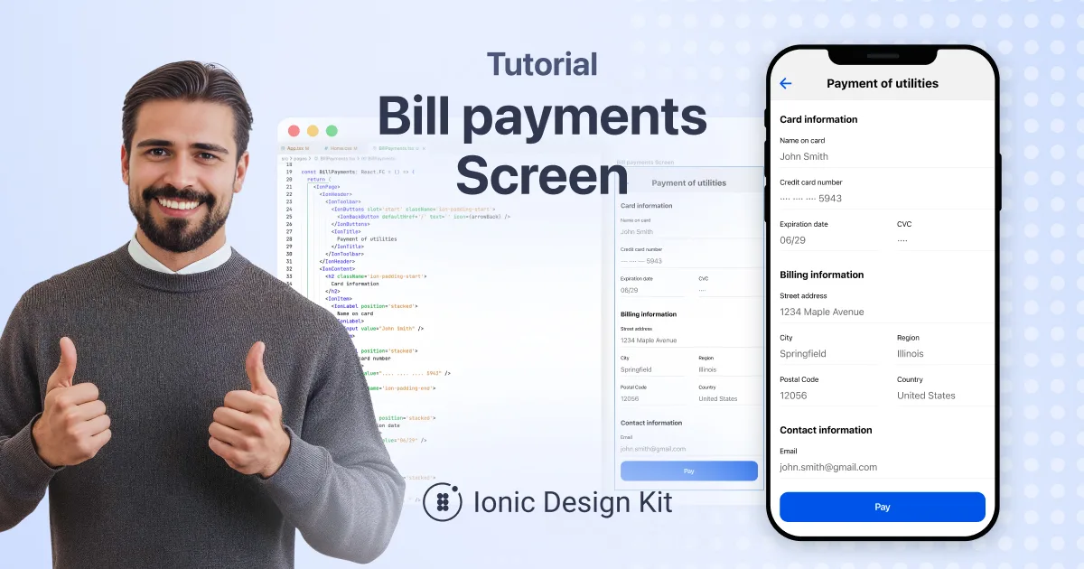How to create a Bill payments screen