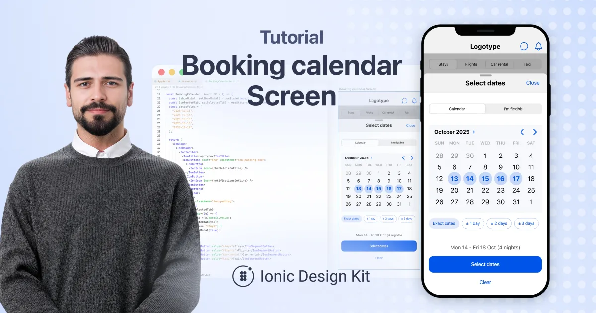 How to create a Booking calendar screen