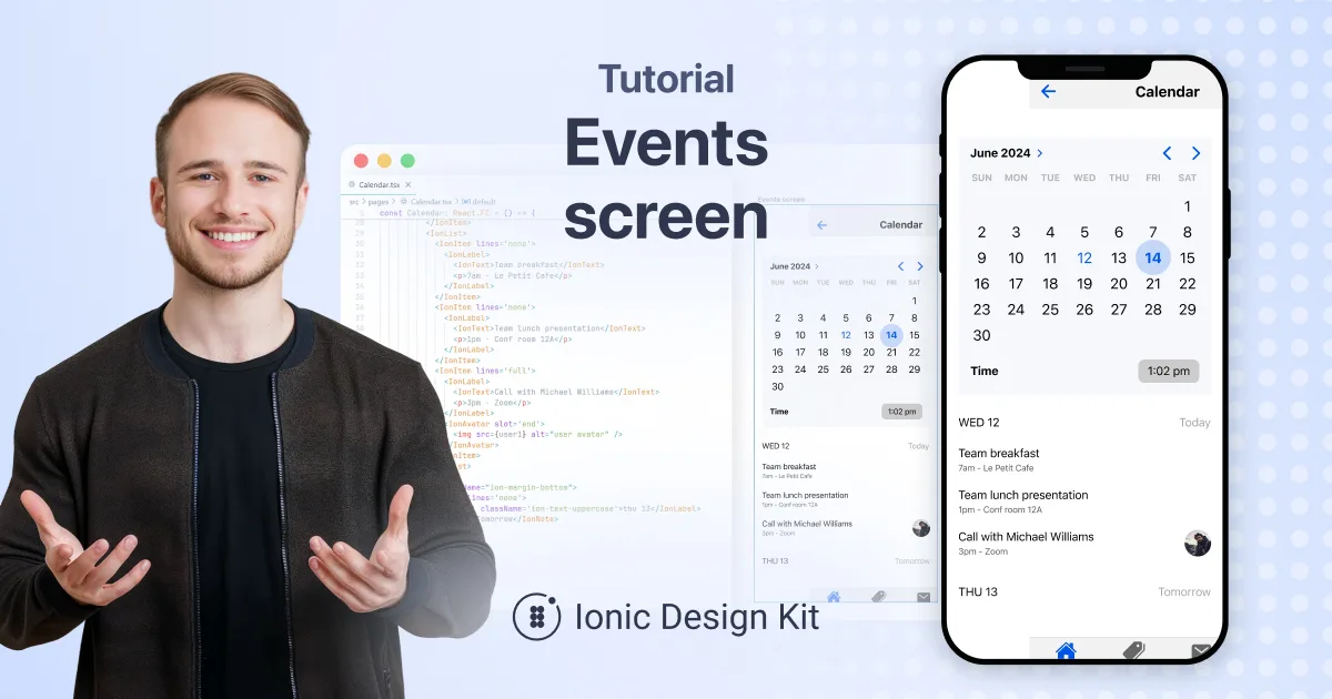 How to create a Calendar events screen