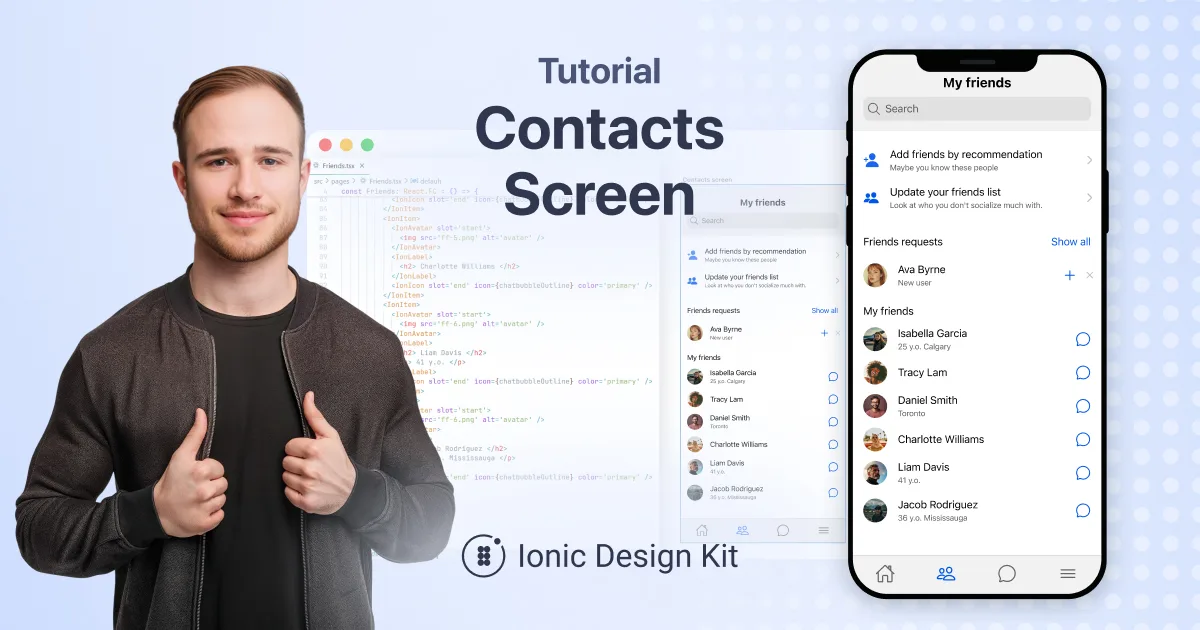 How to create a Contacts screen