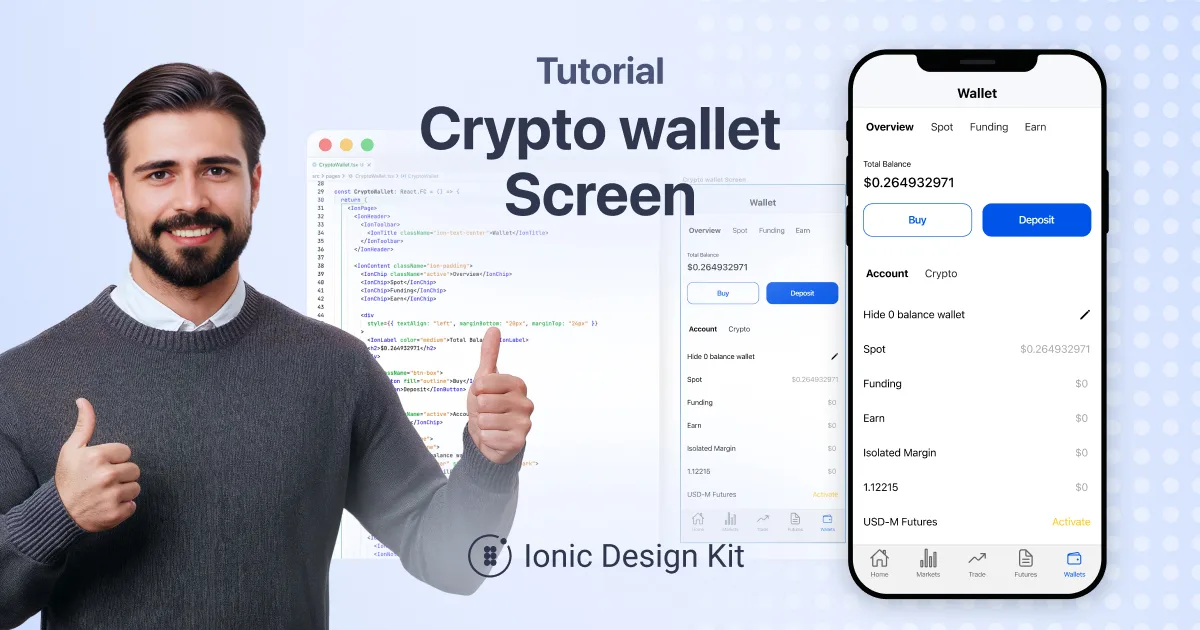 How to create a Crypto wallet screen