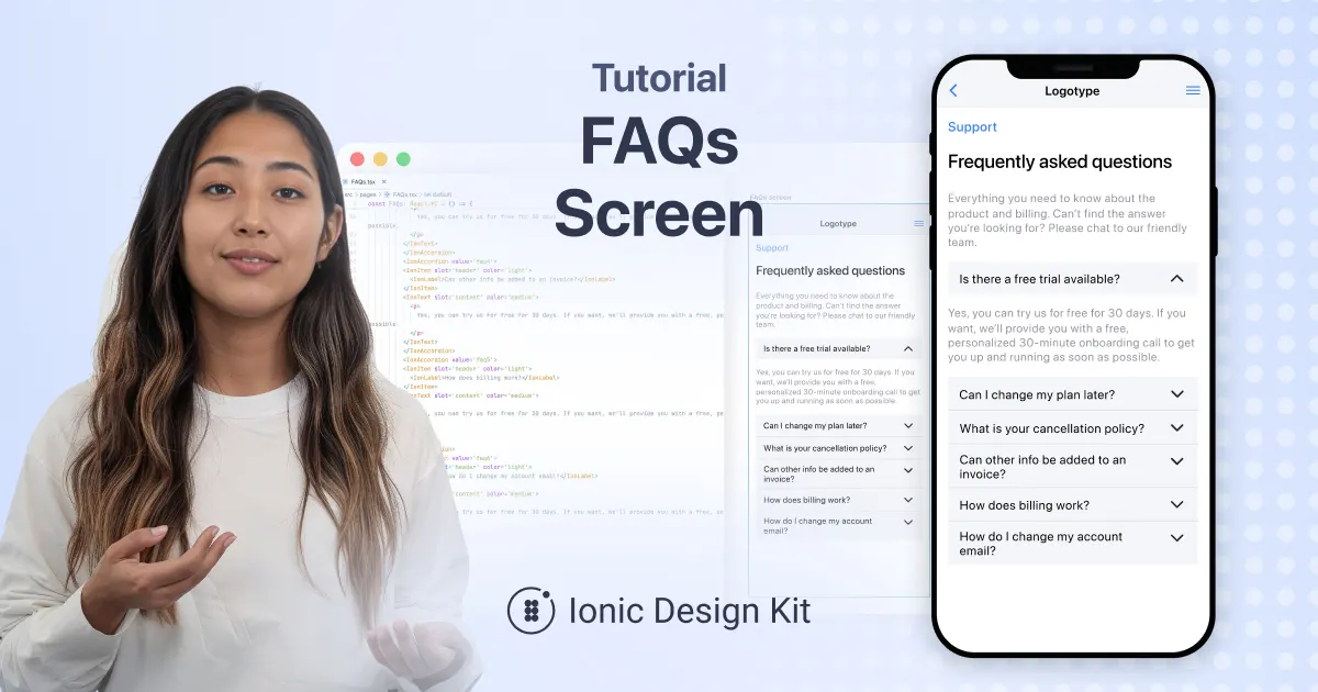 How to create a FAQ screen