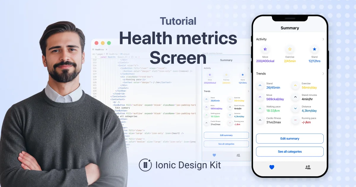 How to create a Health metrics screen