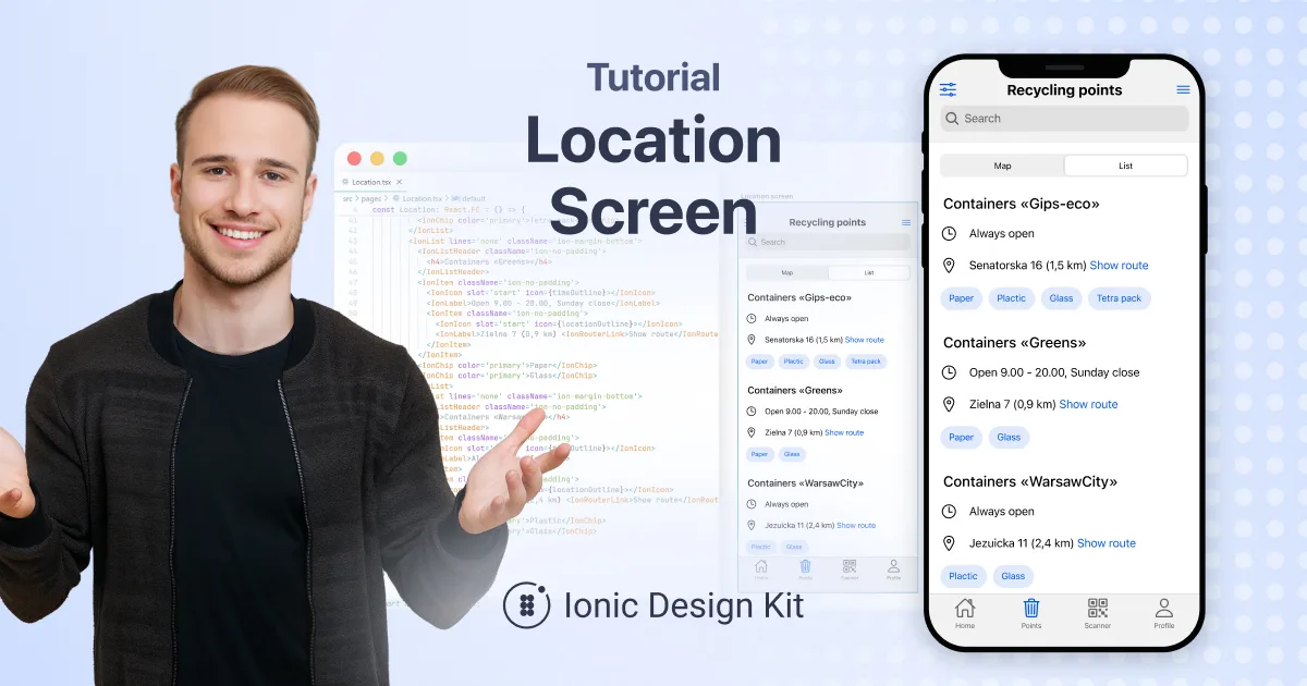 How to create a Locations list screen