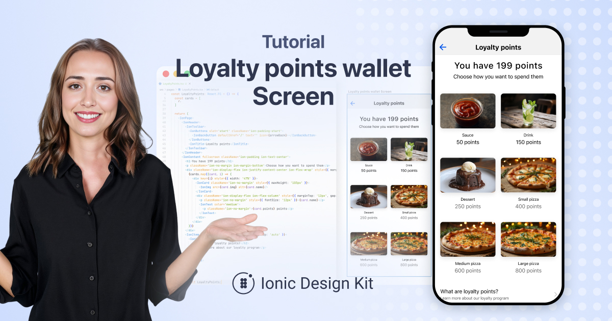 How to create a Loyalty points wallet screen