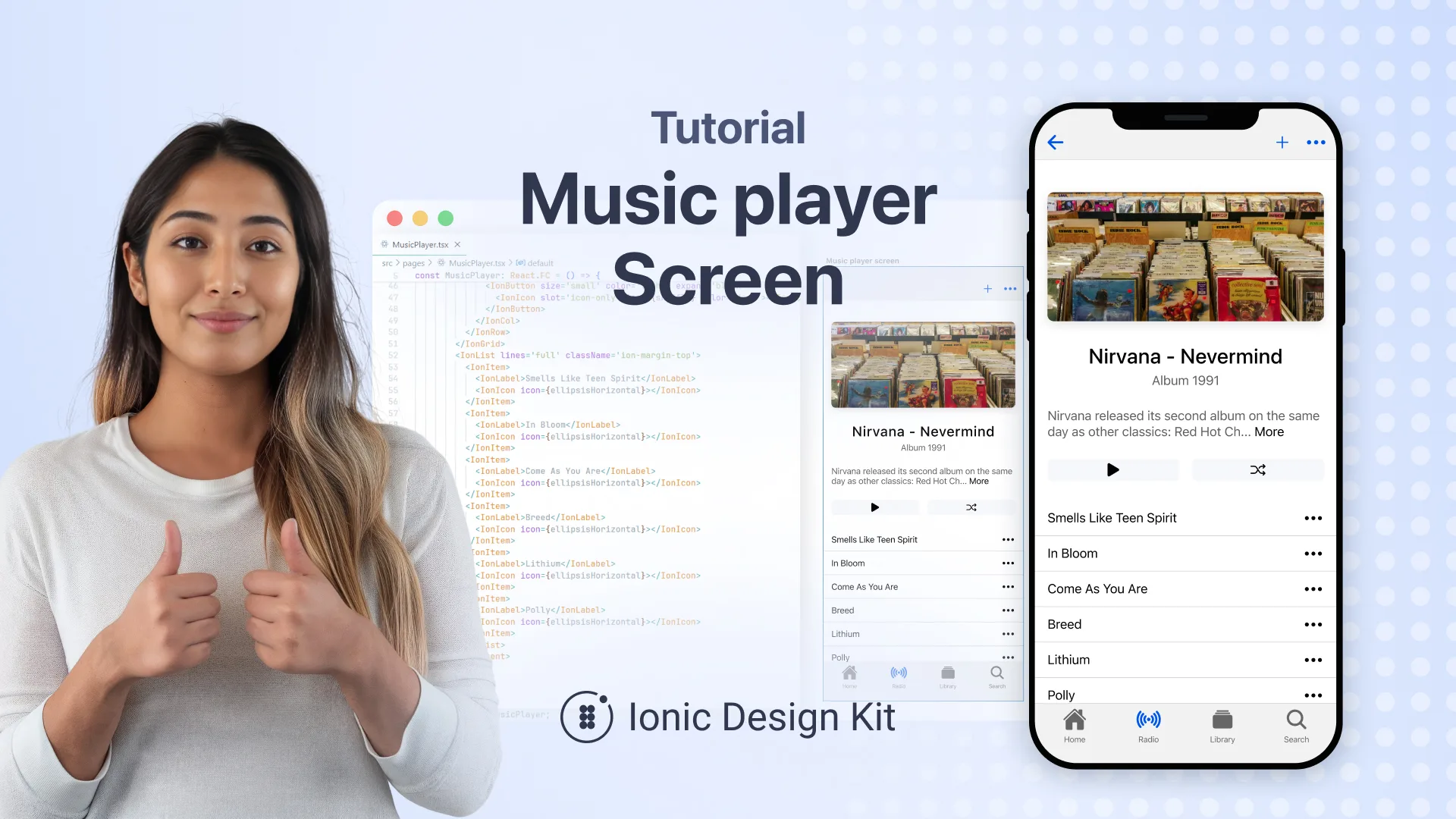 How to create a Music player screen