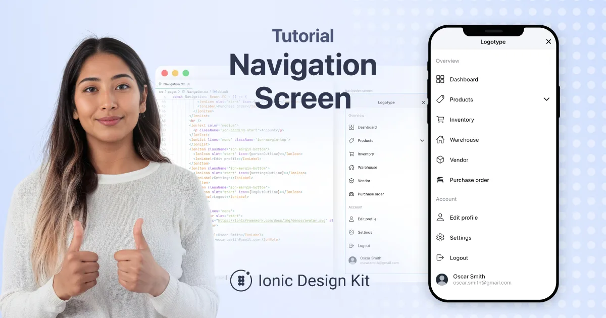 How to create a Navigation menu screen
