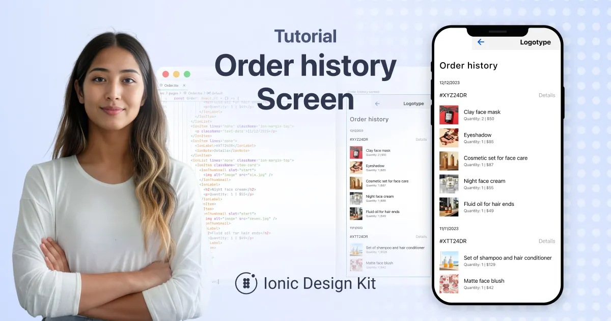 How to create an Order history screen