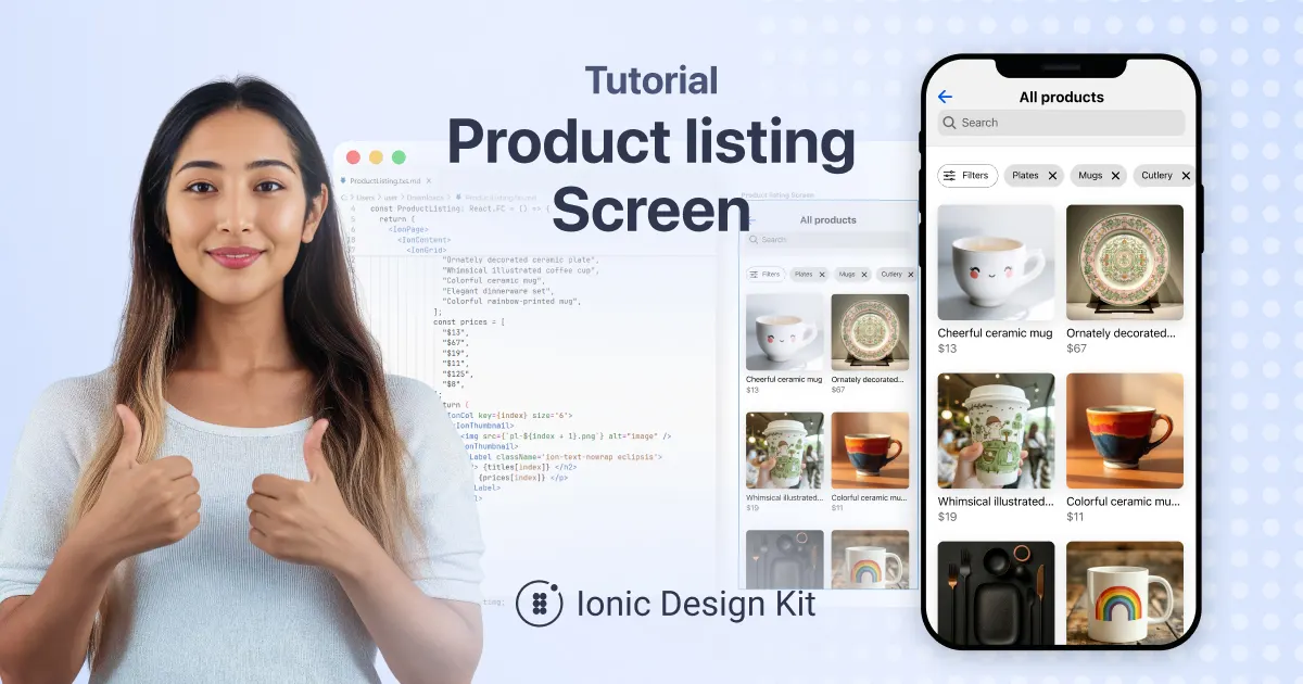 How to create a Product listing screen