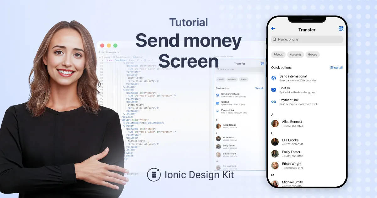 How to create a Send money screen