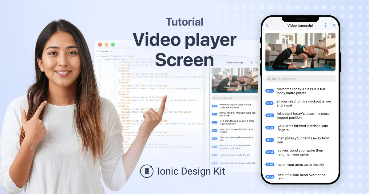 How to create a Video player screen