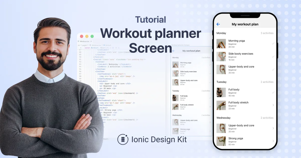 How to create a Workout planner screen